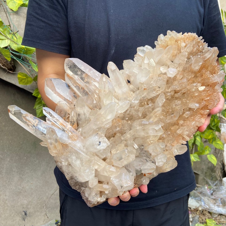 16.3lb Large Natural Clear White Quartz Crystal Cluster Rough Healing ...