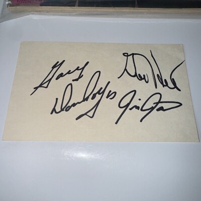 Gene Hart, JJ, Gary Dornhoefer Rare Autographed Cut Auto - All 3 Signed ...