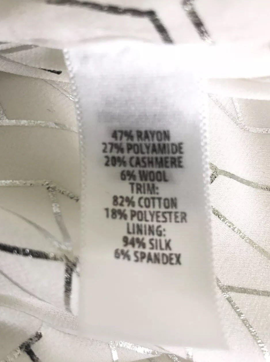 $2,295 St. John Collection Sara Lace Black/White Long Coat NWT Size 10 ...