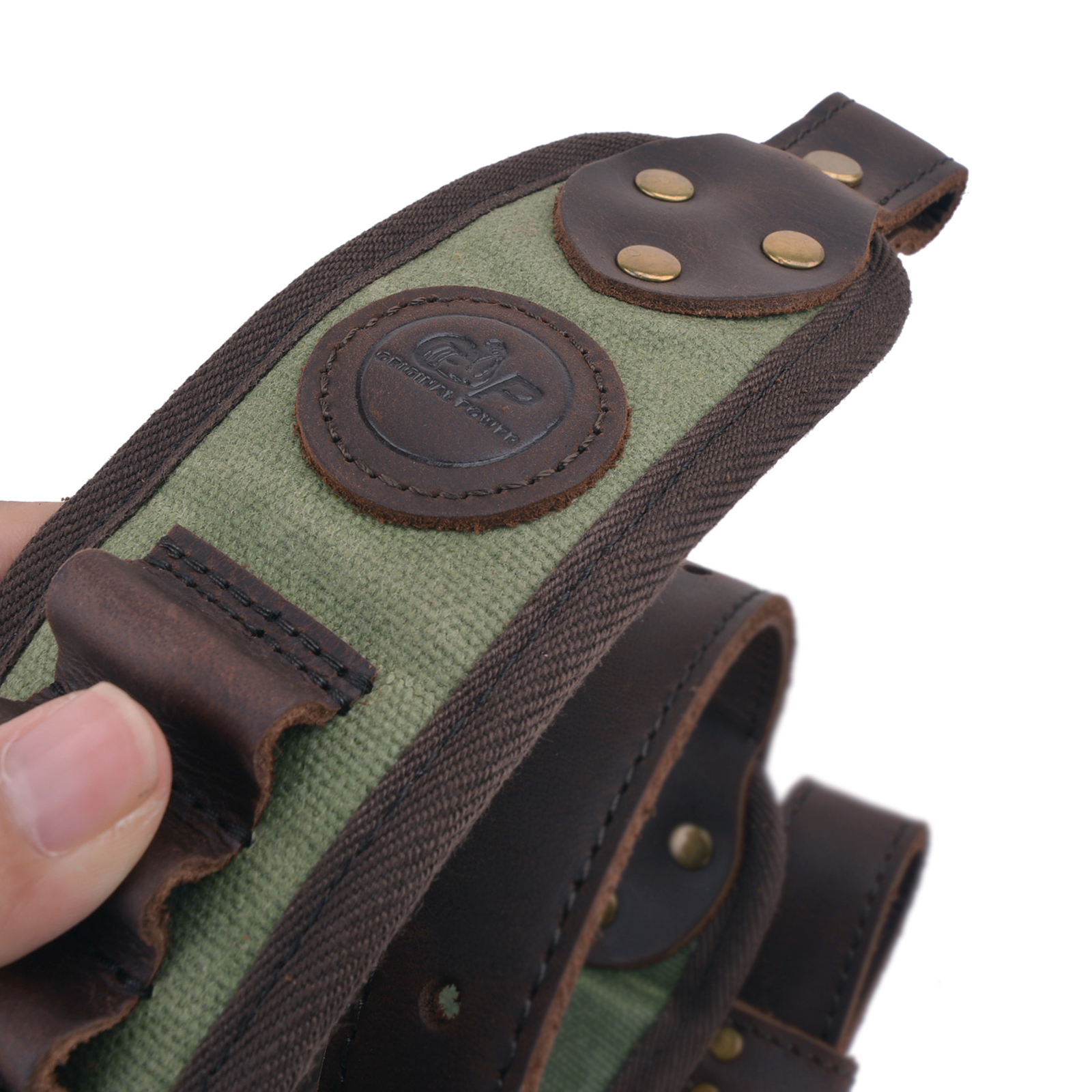 Hunting Canvas Rifle Shotgun Slings Leather Shell Holder.30/30 .308 .22 ...