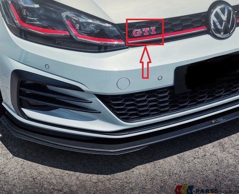 NEW GENUINE VW GOLF MK7.5 GTI FRONT GRILLE BADGE EMBLEM BLACK TORNADO ...