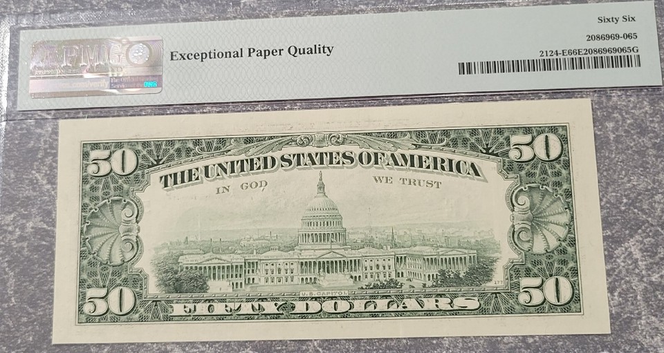 1990 $50 Federal Reserve Note Richmond PMG 66EPQ GEM UNCIRCULATED | eBay