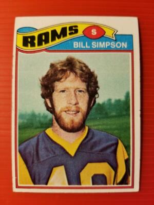 VINTAGE BILL SIMPSON #406 LOS ANGELES RAMS - MICHIGAN STATE - 1977 ...