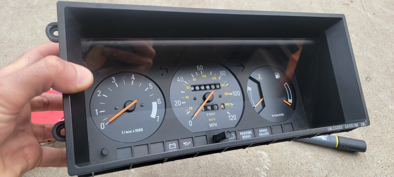 1986-1991 Volvo 240 GL 242 244 245 Instrument Cluster Clock Tachometer ...