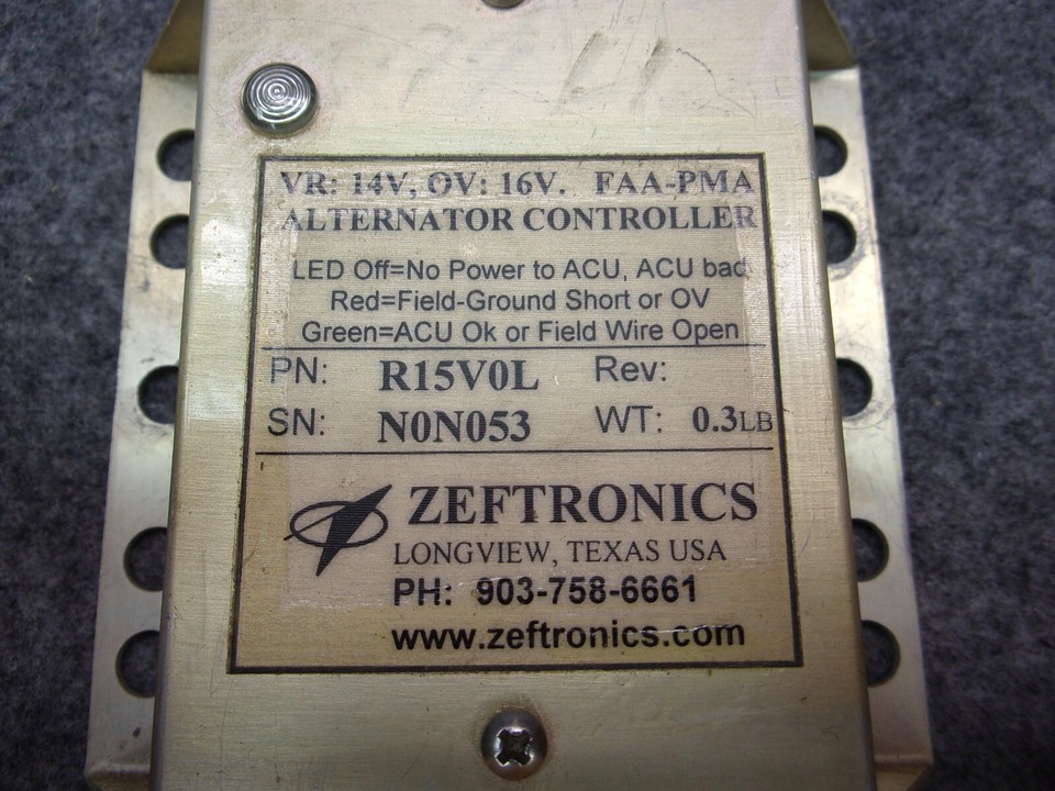 Zeftronics Alternator Controller P/N R15V0L | eBay