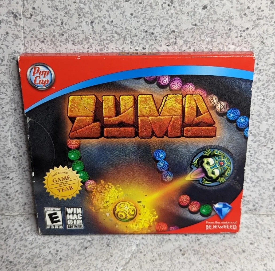 Zuma Pop Cap PC CD ROM Computer Video Game 2003 Makers of Bejeweled ...