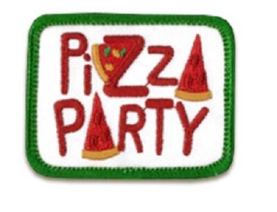 Girl Boy Cub PIZZA PARTY Fun Patches Badges SCOUT GUIDE Night Day Event ...