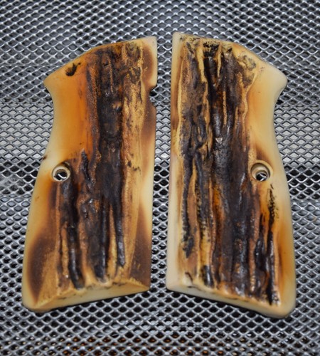 Browning Hi Power Frames 9mm Poymer Stag Look & Aged Look Grips! NICE ...