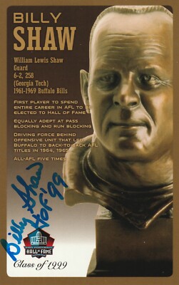 Billy Shaw signed Hall of Fame Bust Card autograph Buffalo Bills | eBay