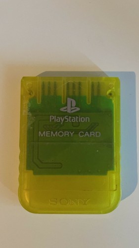 Memory Card Original Sony PLAYSTATION 1 PS1 Transparent Jaune - Rare | eBay