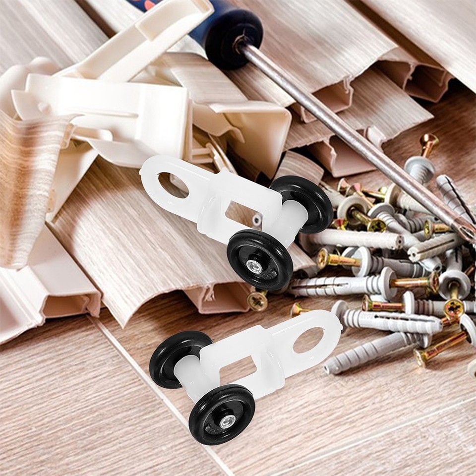 10 Pcs Ceiling Track Room Divider Curtain Fasteners Cable Pulley System ...