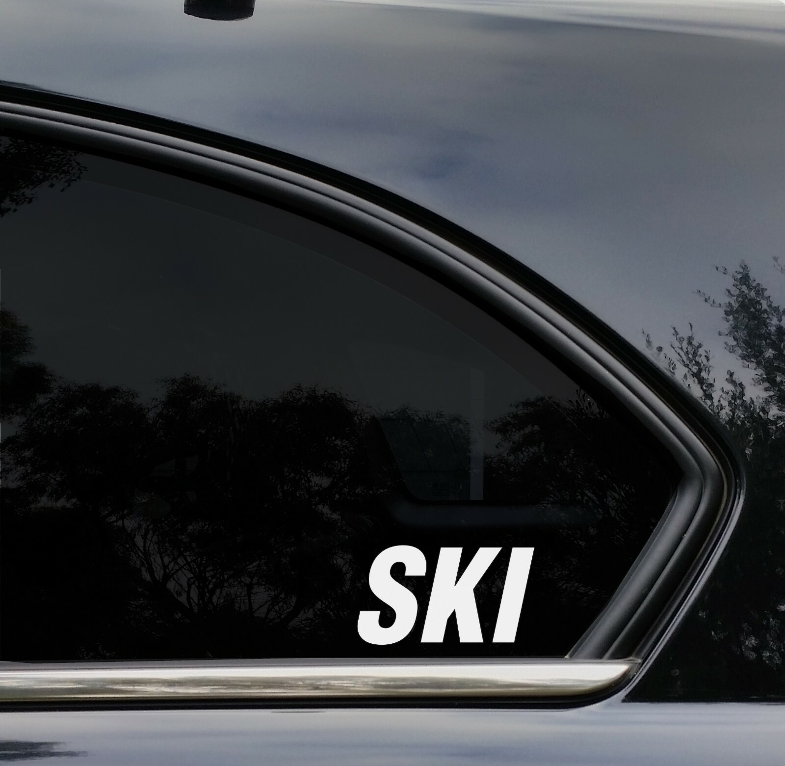 SNOW JET SKI SKIING STICKER DECAL 80mmW Car Van Trailer Wall Art Head ...