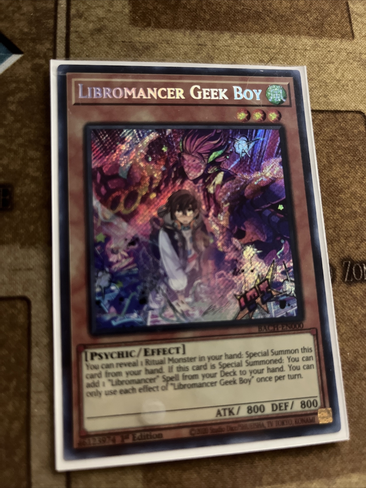Yu-Gi-Oh! TCG Libromancer Geek Boy Battle of Chaos BACH-EN000 1st ...