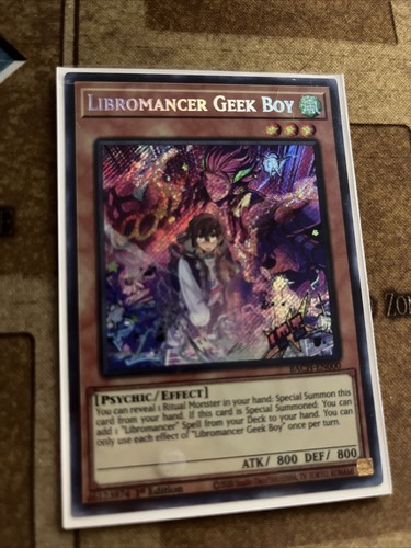 Yu-Gi-Oh! TCG Libromancer Geek Boy Battle of Chaos BACH-EN000 1st ...