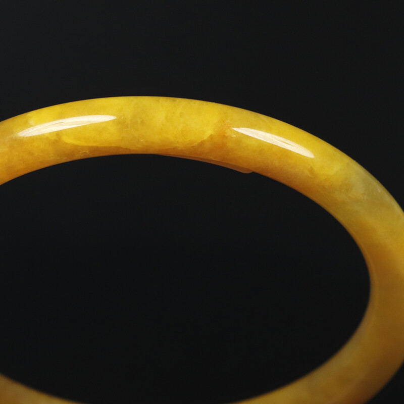 58mm Natural Yellow Brown Jadeite Jade Bangle Bracelet Chinese Jade ...