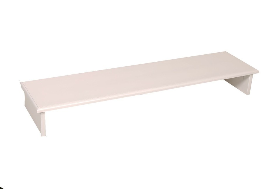 WHITE LARGE SOUND BAR TV RISER 45x12 x6 1/2"-OUTSIDE-42x11x 5 3/4 ...