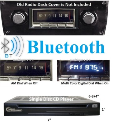 1977-1982 Corvette Bluetooth Stereo Radio Multi Color Display + CD ...