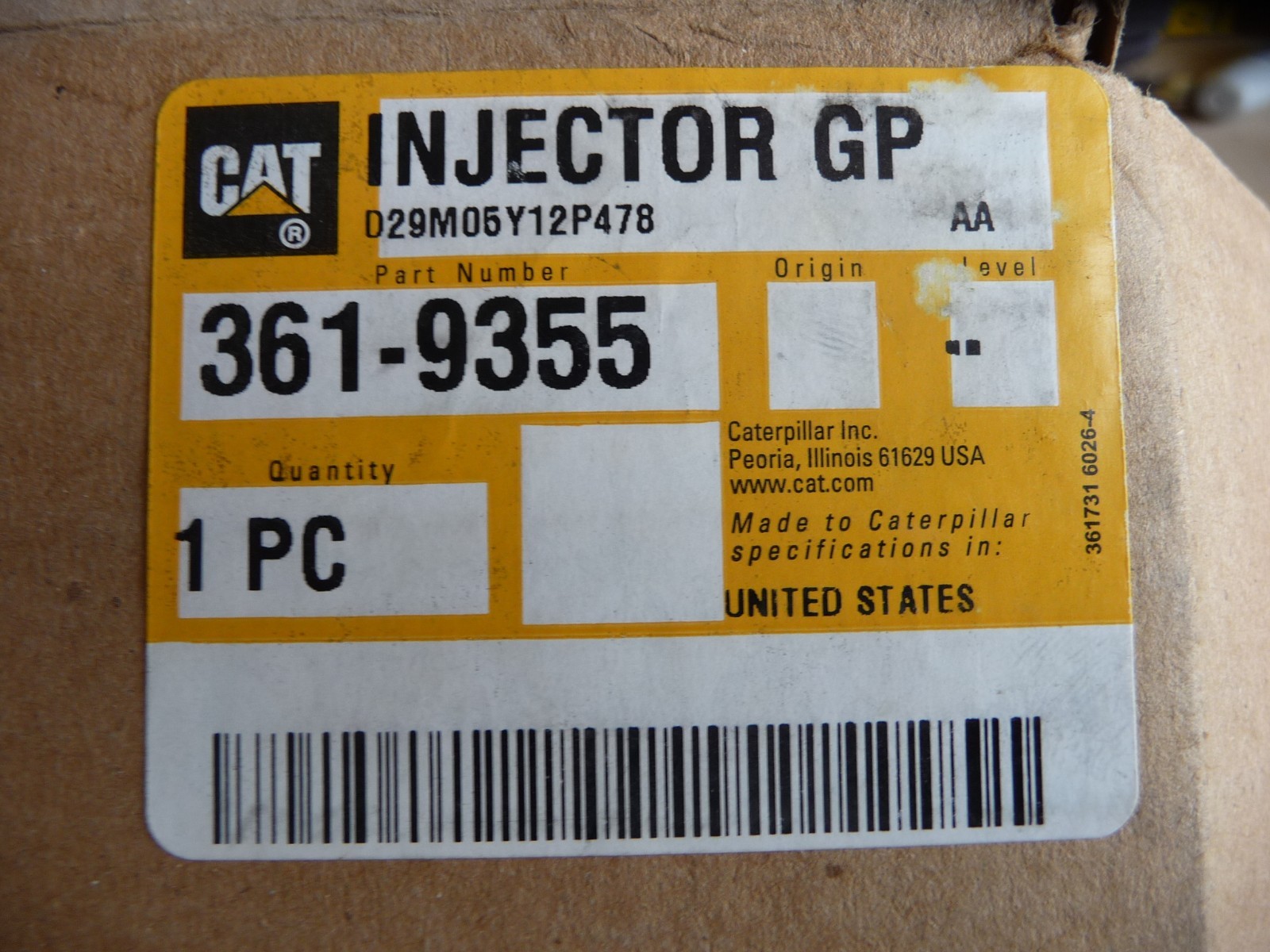 3619355 DIESEL INJECTOR CATERPILLAR 3516/3524B ENGINES 361-9355 | eBay