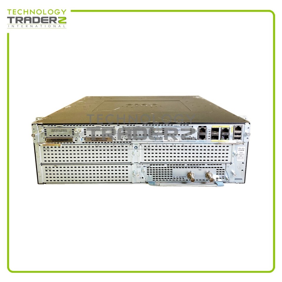 Cisco 3945 V02 Integrated Service Router W/ 1xPWS 1x 800-32329-04 2x 15 ...