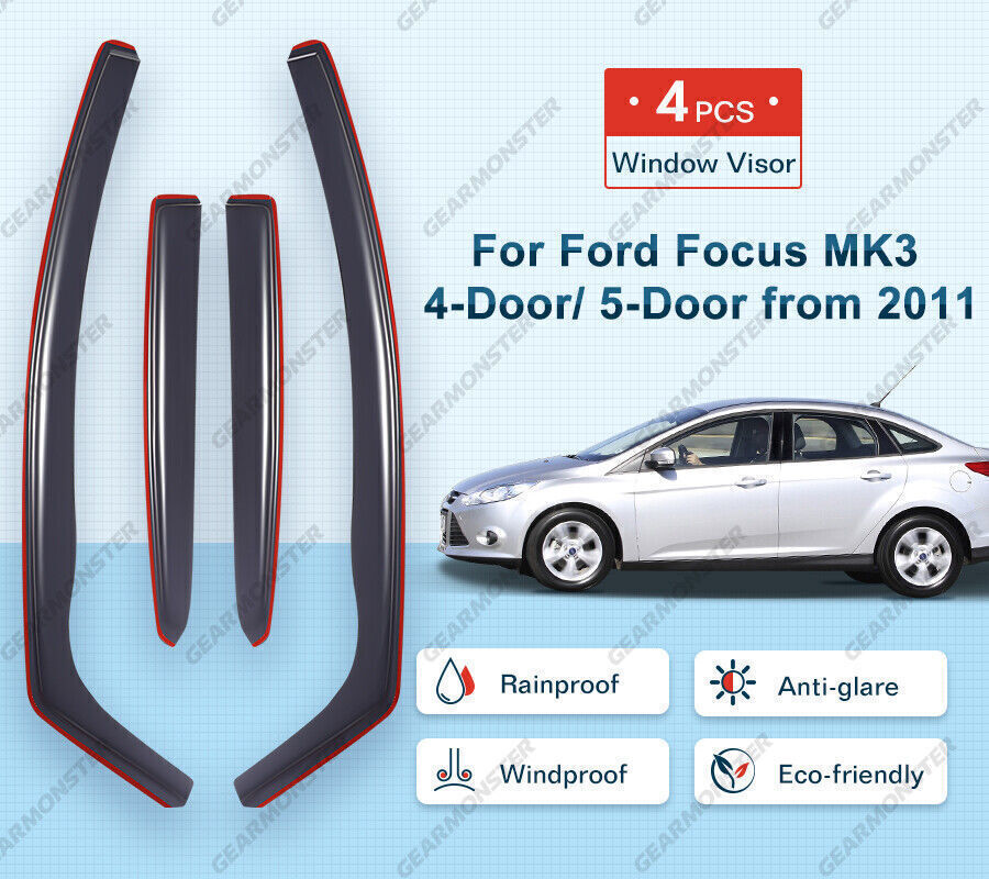 EdgeVisors Wind Deflectors Set Wind Deflectors For Ford Focus MK3 2011 ...