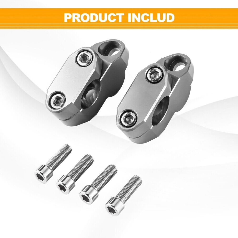 Universal 7/8" 22mm HandleBar Bar Risers Mount Clamp Adapter For ...