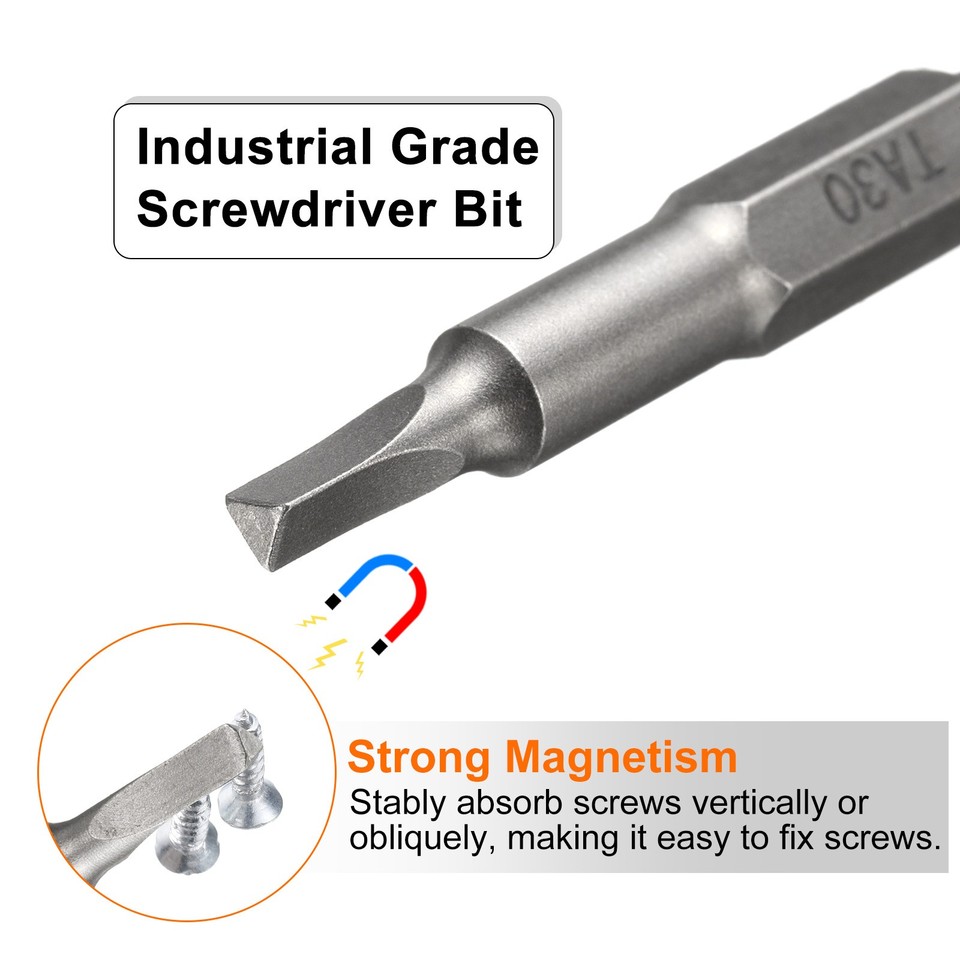 2pcs Magnetic Triangle Screwdriver Bit TA30 1/4" Hex Shank 50mm Long | eBay
