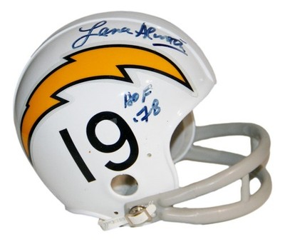 Lance Alworth Autographed San Diego Chargers Football Mini Helmet JSA ...