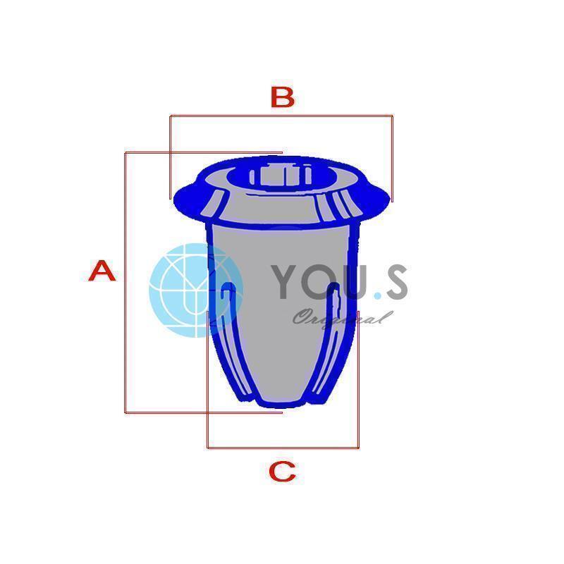 40 Piece YOU.S Door Panel Interior Fastening Clips for Seat VW ...