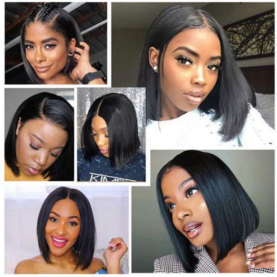 Reaktack 12 inch straight center part 4x4 lace front dark brown real ...