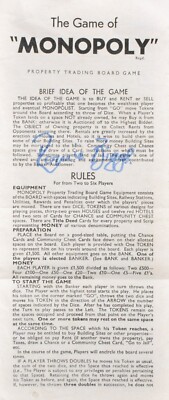 RONNIE BIGGS Signed 'Monopoly Leaflet' Photograph - Great Train Robbery ...