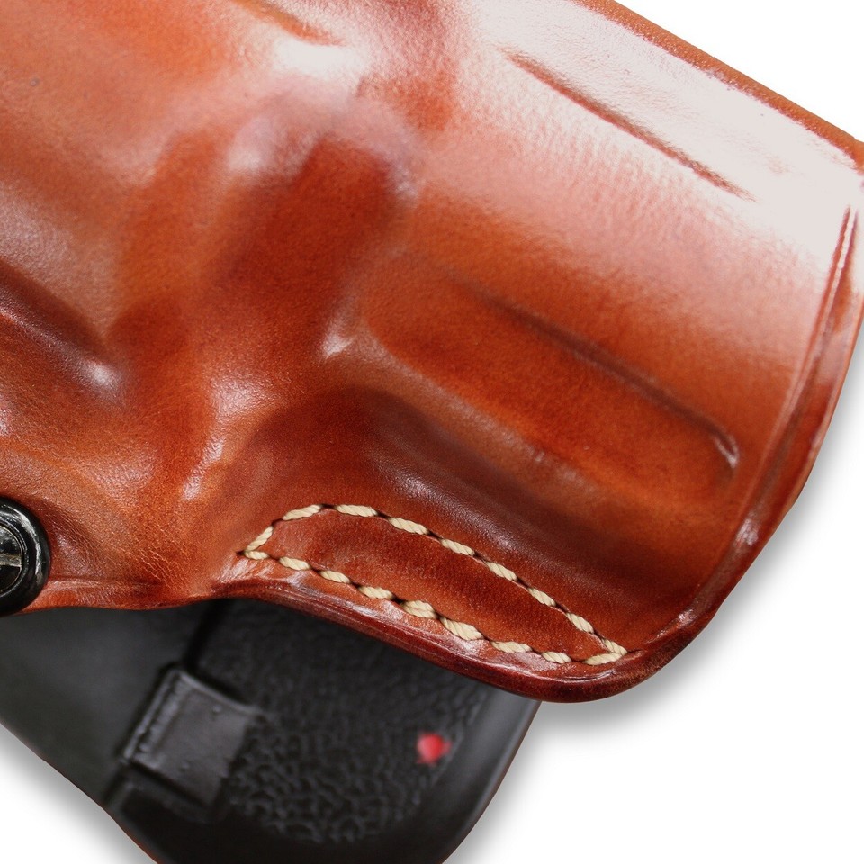 Leather OWB Paddle Holster Custom Fit, Colt Python 357 Magnum 3" Barrel ...