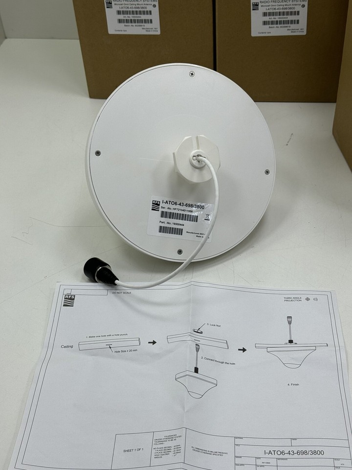 RADIO I-ATO6-43-698/3800 MICROCELL OMNI CELLING MOUNT ANTENNA | eBay