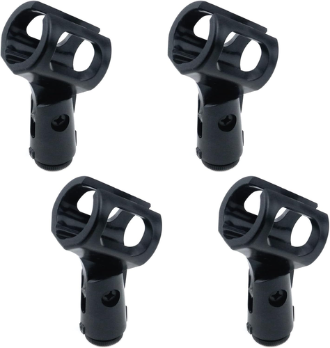 4Pcs Microphone Clip Rubber Flexible Mic Holder Handheld Wireless Mic ...