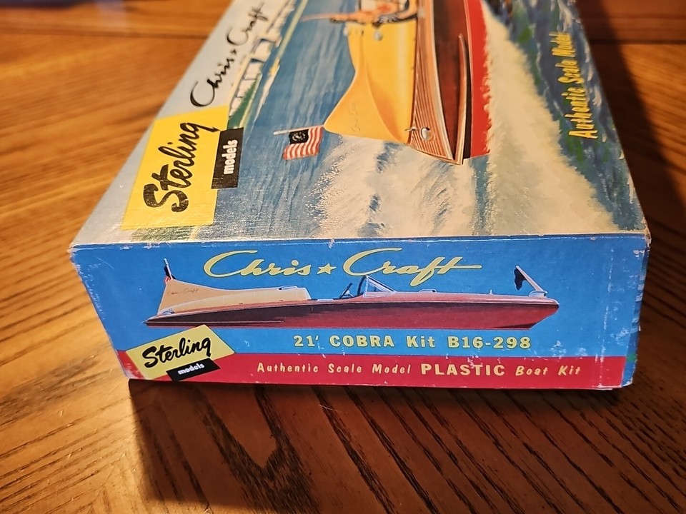 Vintage 1956 Sterling Models Chris Craft 21' Cobra Speed Boat Kit # B16 ...