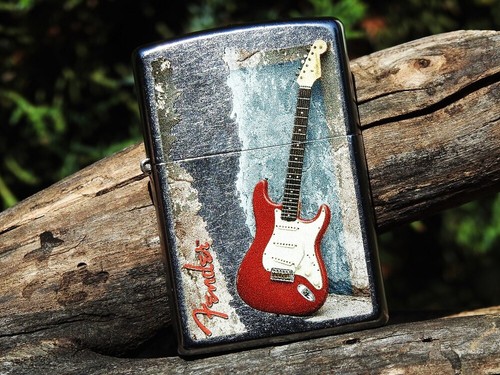 Zippo Lighter - Fender Stratocaster Guitar - Strat - Eric Clapton ...