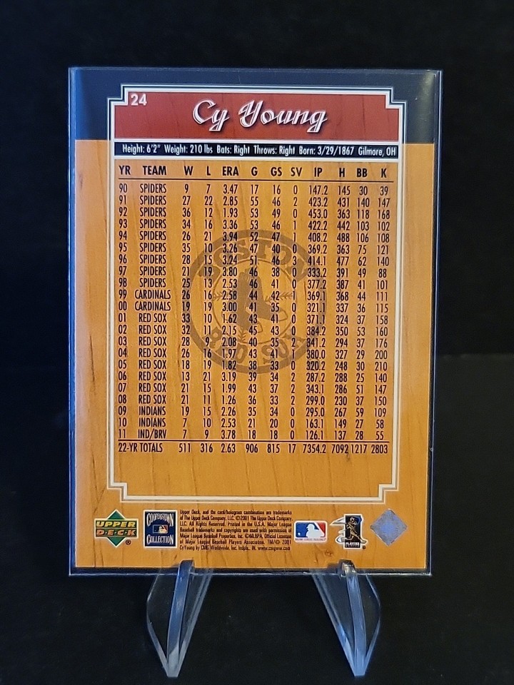 2001 Upper Deck Legends #24 - Cy Young Boston Red Sox | eBay