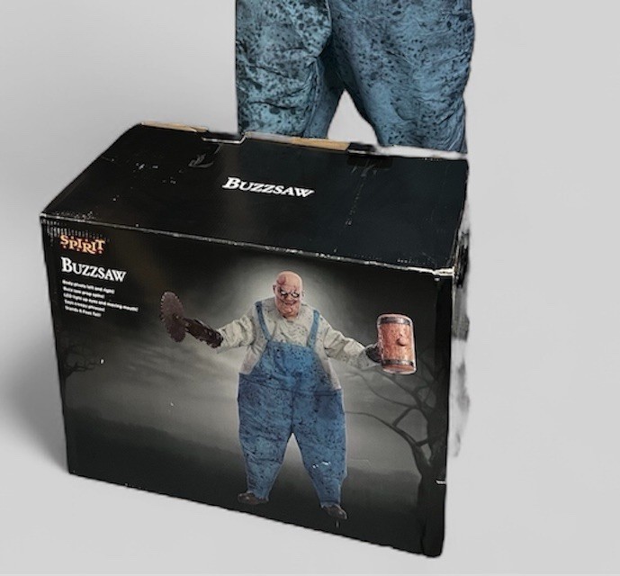🔥 Spirit Halloween Buzzsaw Animatronic Life Size Prop Retired w/ Box ...