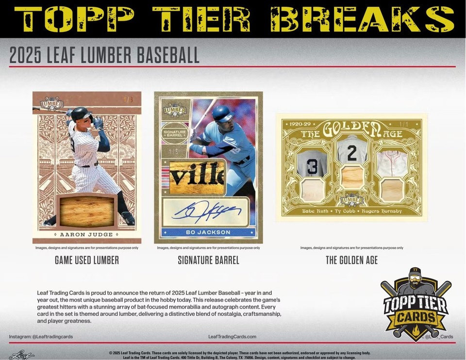 OAKLAND ATHLETICS 2025 LEAF LUMBER BASEBALL 10 HOBBY BOX FULL CASE ...