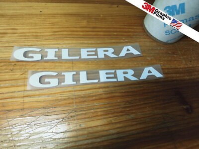 Gilera font white decals X2 sticker stickers sticker ステッ | eBay
