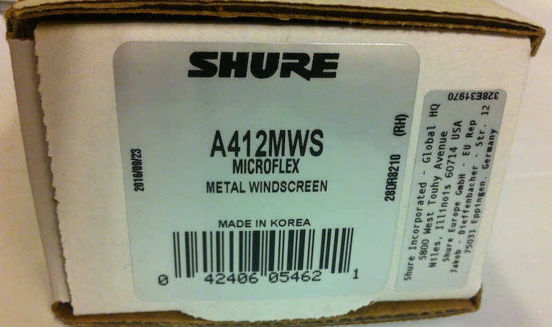 Shure A412MWS Black Locking Metal Windscreen for Microflex Gooseneck ...