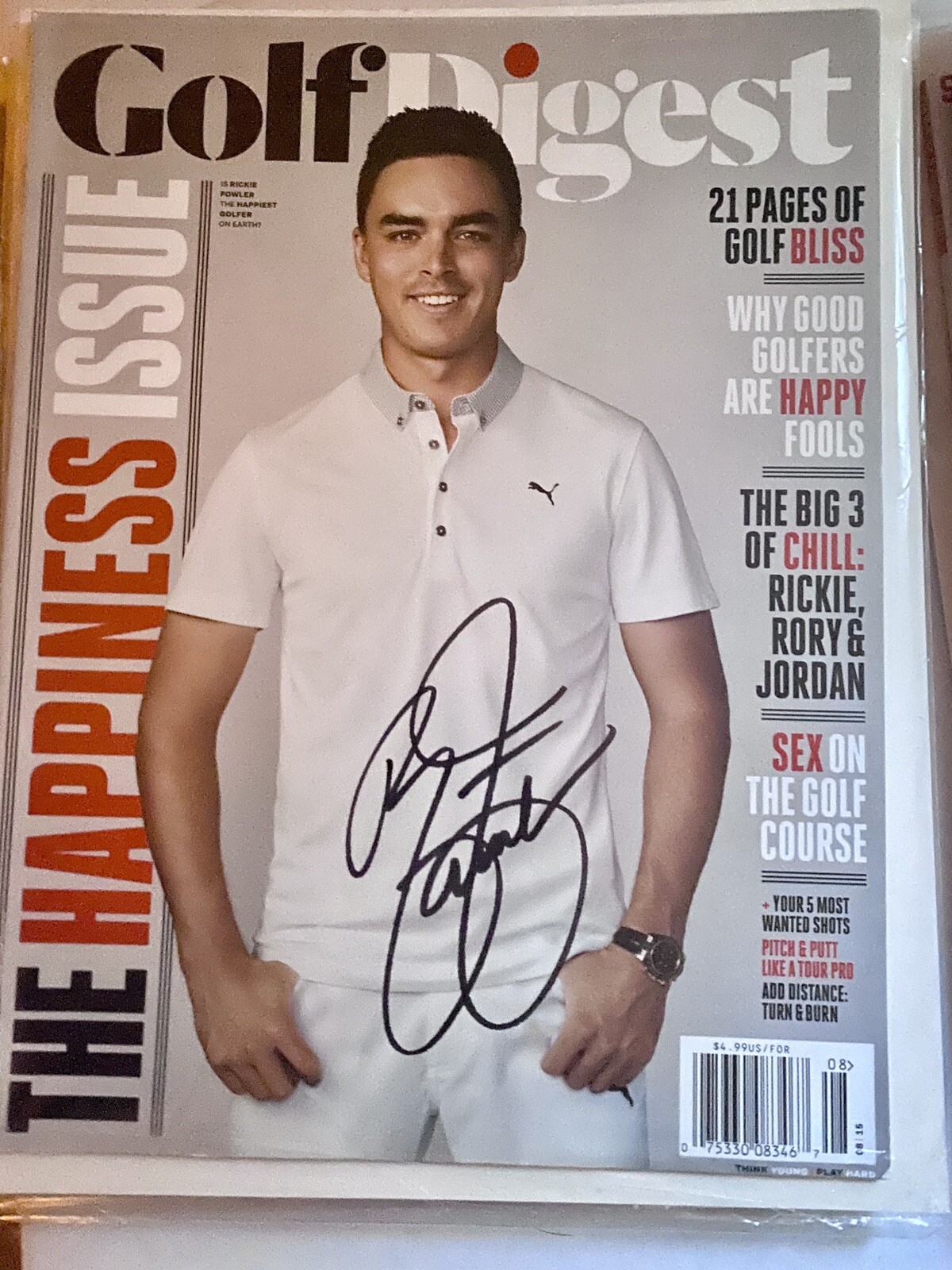 Rickie Fowler autograph Golf Digest Magazine Signed PGA | eBay