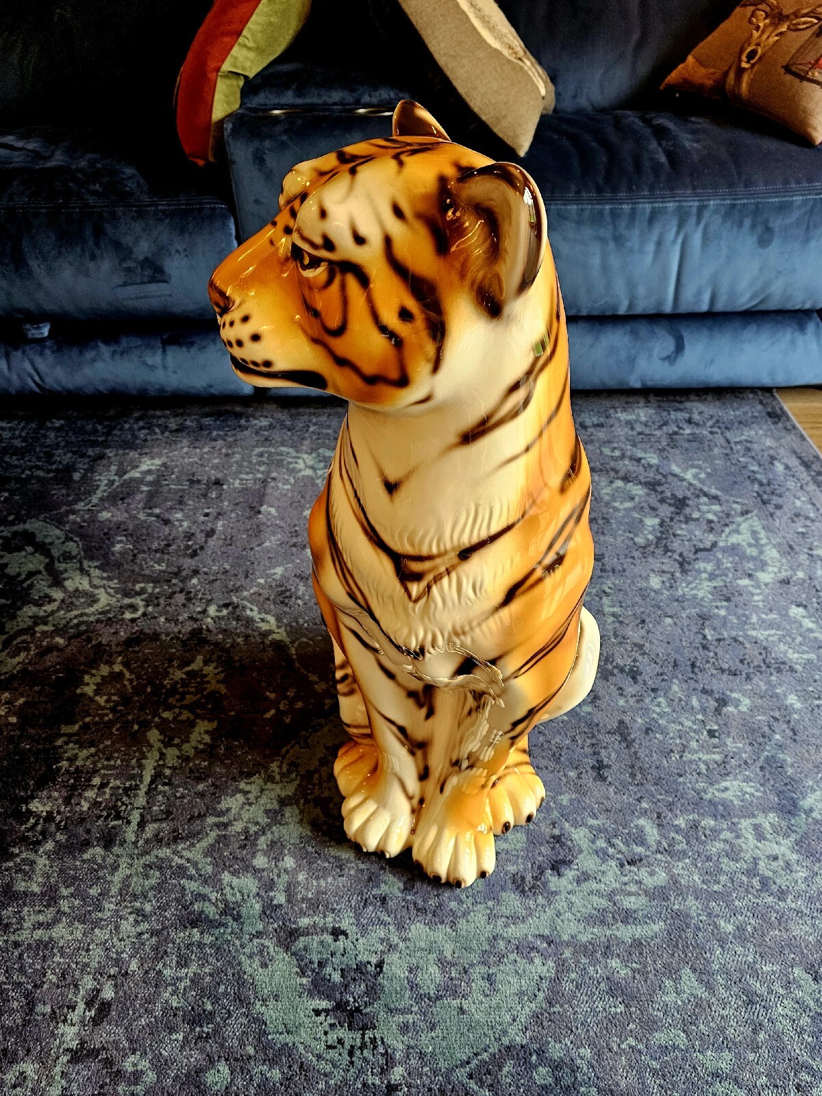 NEW CERAMICHE BOXER ITALIAN CERAMIC LEOPARD LARGE TIGER STATUE ORNAMENT ...