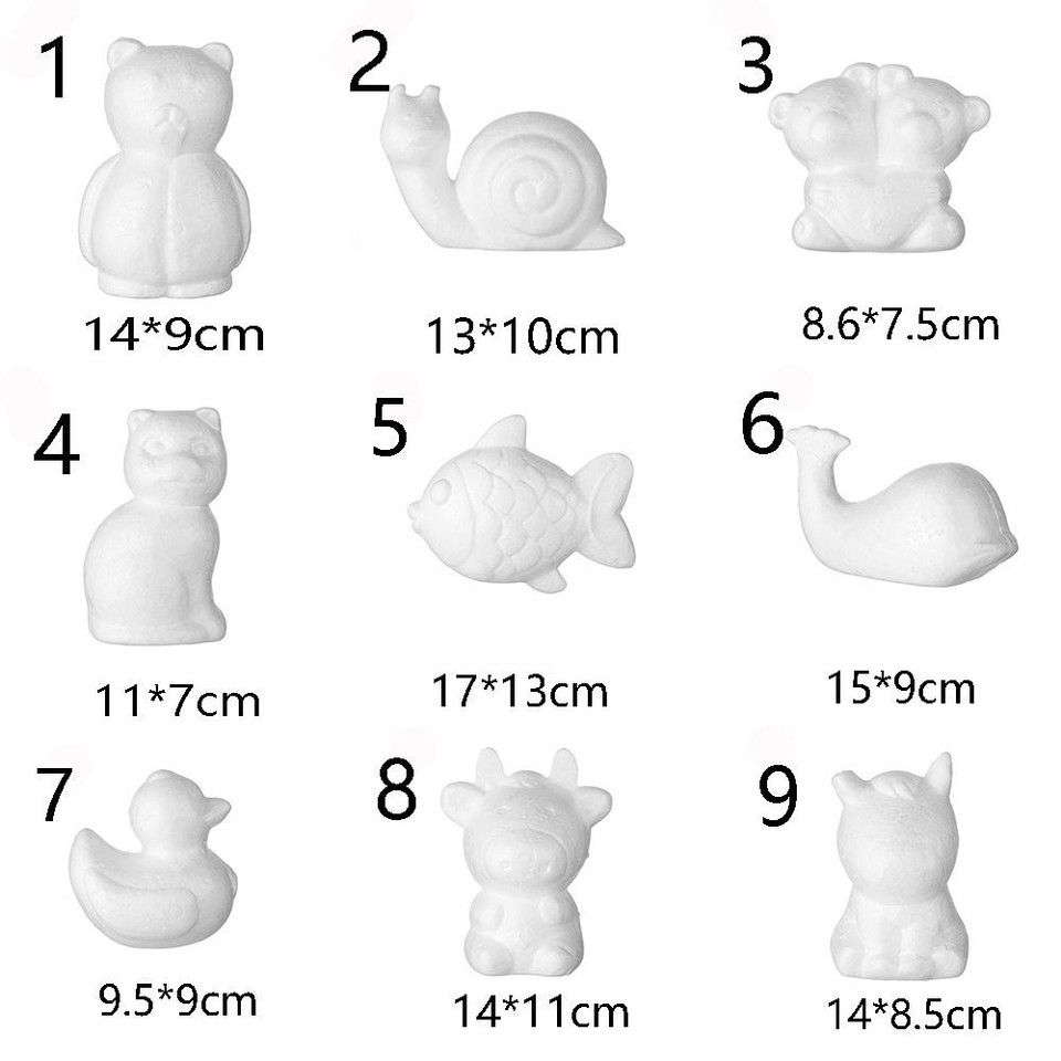 Gifts Children Toys Animals Shape Styrofoam White Polystyrene Foam ...