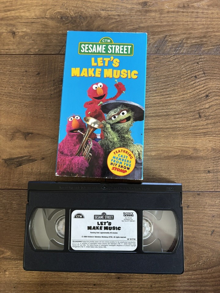 Sesame Street - Lets Make Music (VHS, 2000) - Tested - Tape 74645171838 ...