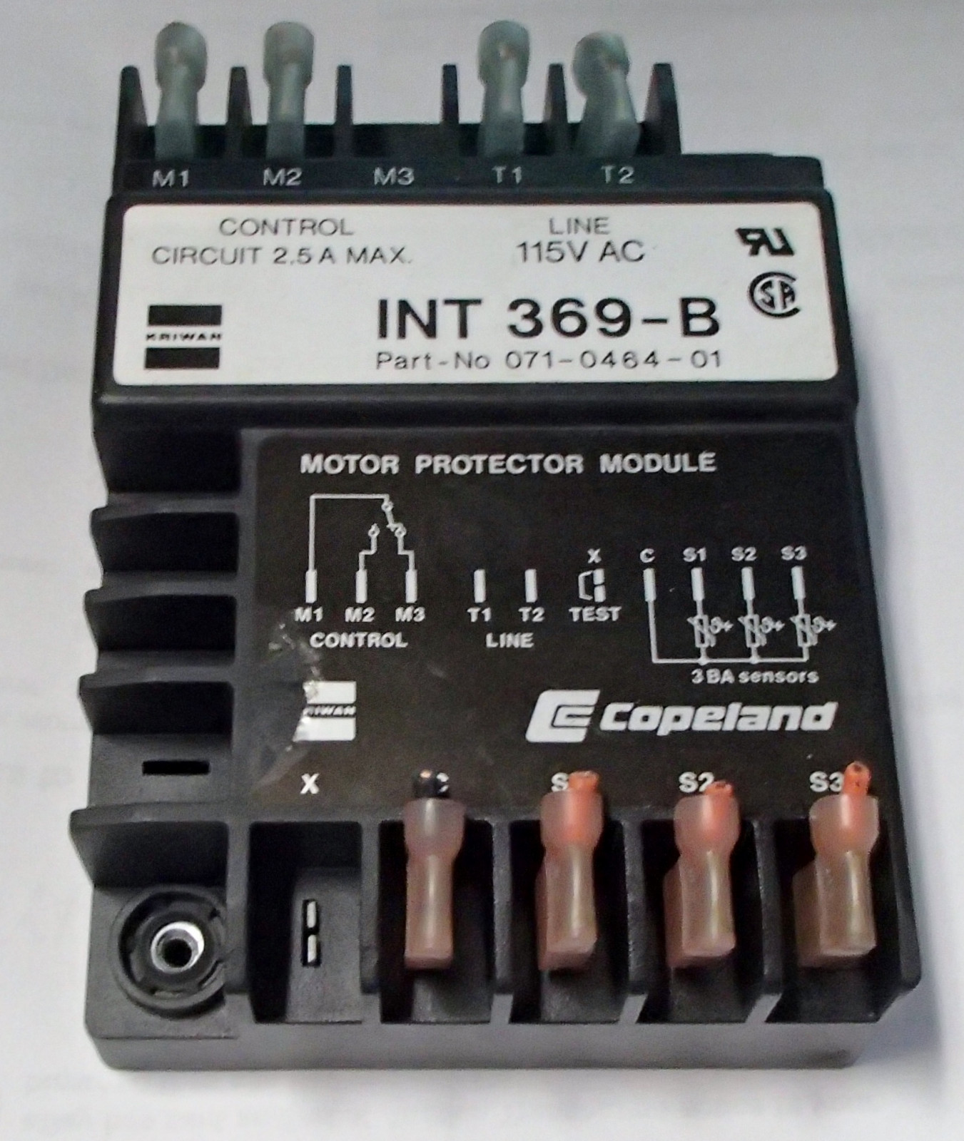 Copeland Kriwan Motor Protector Module 071-0464-01 / INT 369-B INT369-B ...