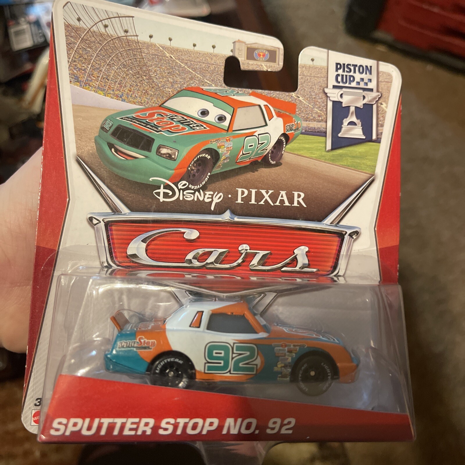 DISNEY PIXAR CARS "#92 SPUTTER STOP", NEW IN PACKAGE, SHIP WORLD WIDE ...