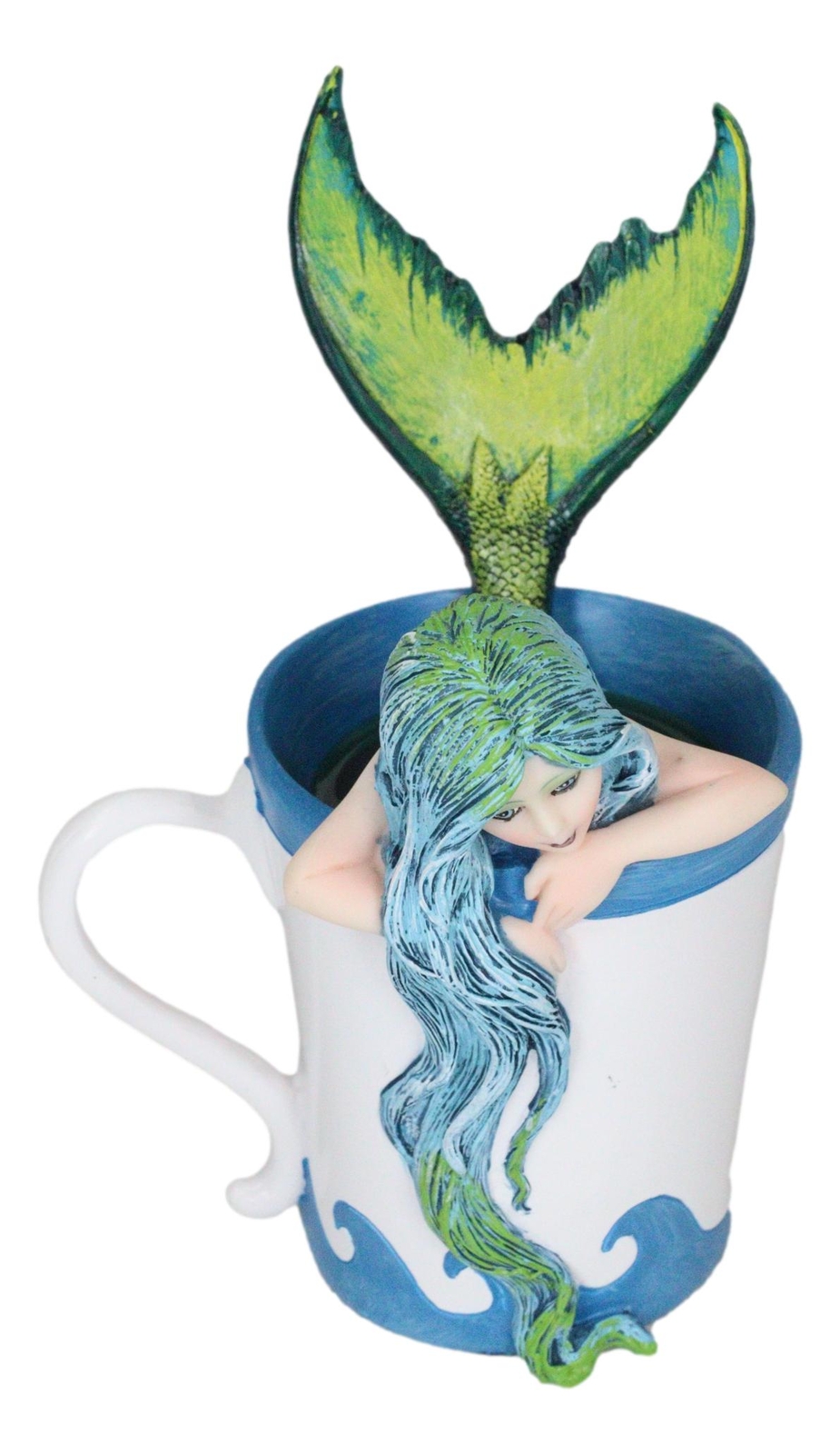 Ebros Amy Brown Fantasy Morning Bliss Pretty Mermaid In Coffee Cup ...