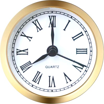 Mini Clock Insert 2.4 Inch (61 mm) Round Quartz Clock Fit-up Movement ...