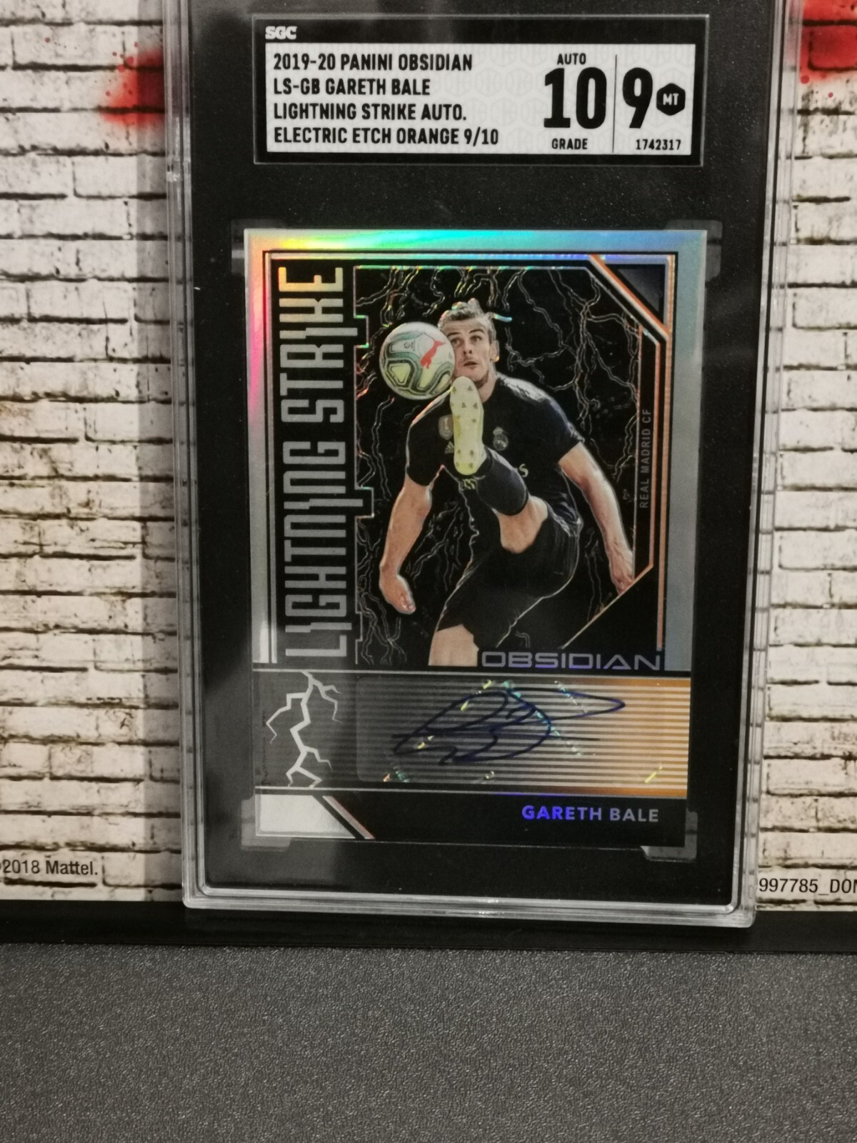 gareth bale auto 9/10 Etch Orange Panini Obsidian Real Madrid Graded 9/ ...