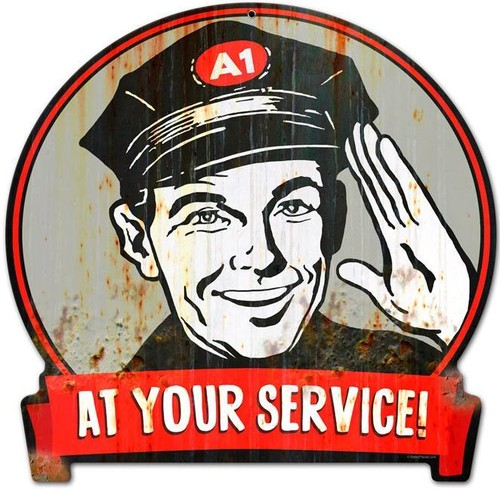 Vintage Retro Service Station Metal Sign Garage Body Shop Club Barn ...